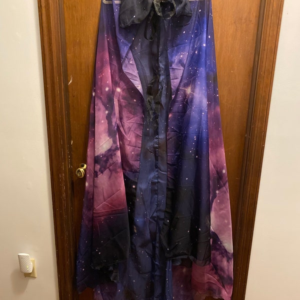 Purple Nebula Chiffon Hooded Cloak - Celestial Galaxy Cape - Etsy