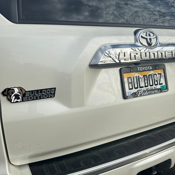 English Bulldog Car Badge, Bulldog Emblem - Etsy
