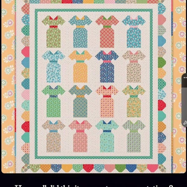 Millie's Dresses Downloadable PDF Quilt Pattern by Lori Holt of Bee in ...
