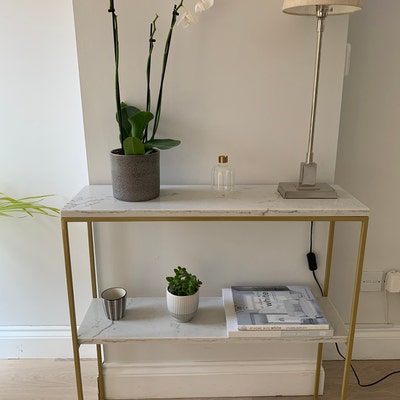 Metal Console Table Radiator Cover With Mild Steel Frame With Quartz ...