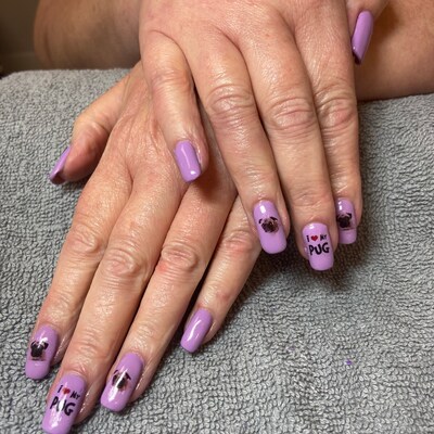 48 Pug Nail Decals A1289 - Etsy