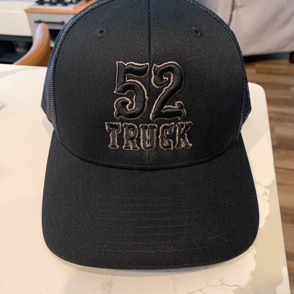 Free Personalization Any 3D Numbers Firefighter Truck Hat, Firefighter ...