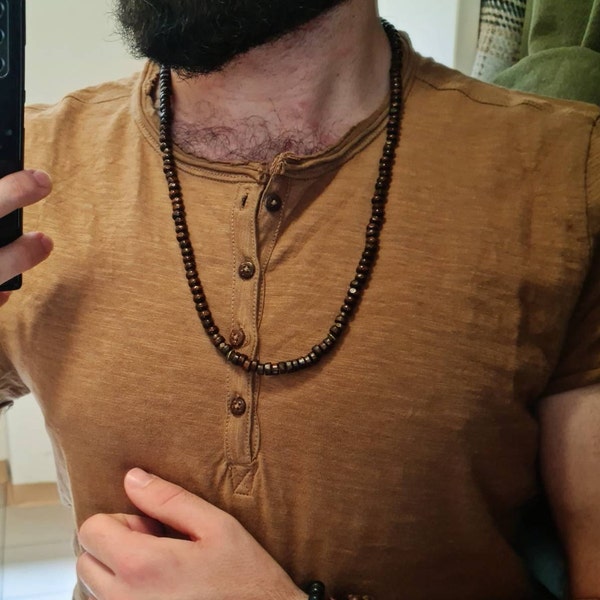 Mens Boho Layered Necklace Set- Long Leather Feather Charm Pendant ...