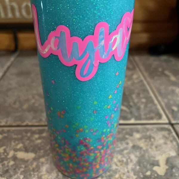 Leopard Sparkle Cup | Cheetah Glitter Tumbler | Personalized Glitter ...