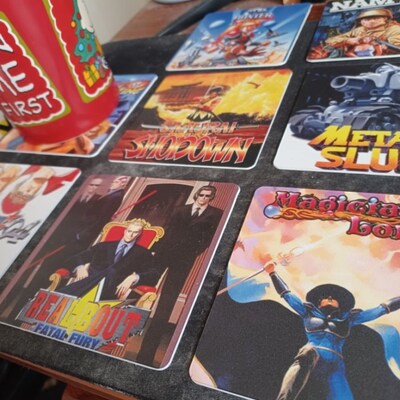 Classic Video Game Drink Coasters SNES Super Mario Kart Set - Etsy