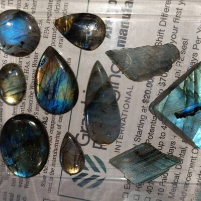 Natural LABRADORITE SLAB, Polished Labradorite Slice, Wholesale Raw ...