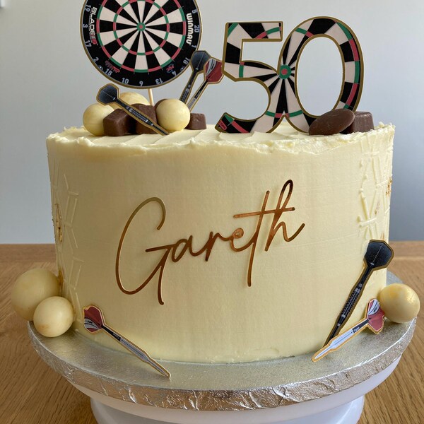 Darts Cake Topper, Cake Topper, Sports Cake Topper, Dart Cake, Dart ...