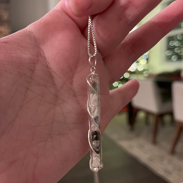 Synergy 12 Stones Crystal Power Pendant - Moldavite Natrolite Satyaloka ...