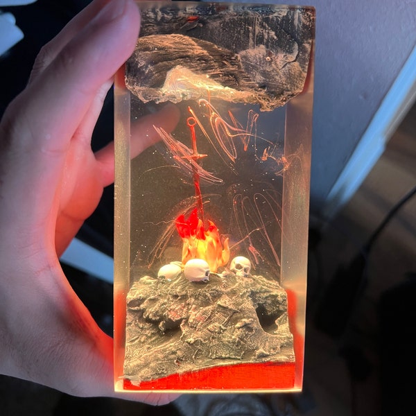 Resting Place in D.ark Sou.ls Night Light Bo.nfire Da.rk Soul Lamp, D ...