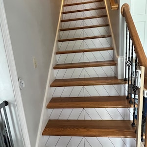 Rustic Herringbone Chevron Wood Pattern Stair Riser Decals - Etsy