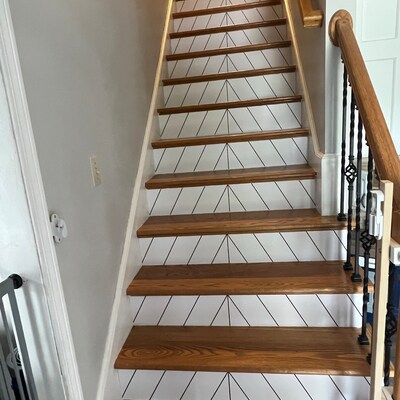 Chevron Stair Riser Decals Vinyl Strips Minimalist Scandinavian Modern ...