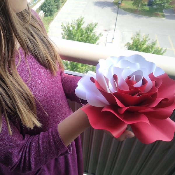 Paper Rose#7 Templates, Rose Svg, Paper Flower Svg, 3D Paper Flowers ...