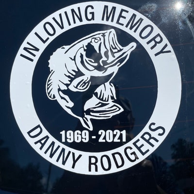 In Loving Memory Bass Vinyl Decal Name Years Custom Personalized ...