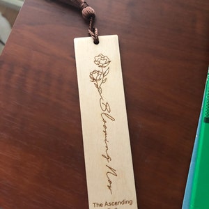Custom Wood Bookmarks With Tassel, Personalized Wooden Bookmark, Unique ...