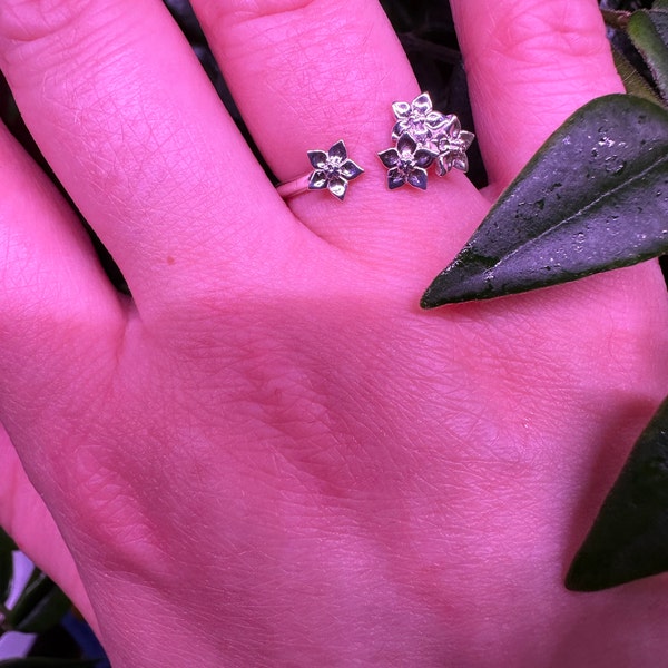 The Subtle Garden Ring. Green Onyx Ring With Hoya Flower Details ...