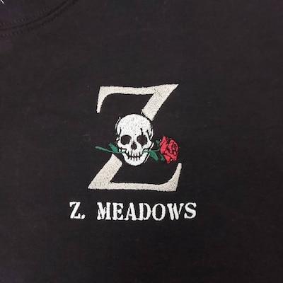 LICENSED Zade Meadows 'Z' Uniform Embroidered Sweatshirt Hoodie Cat and ...