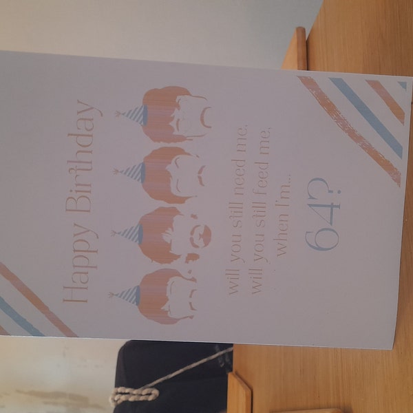 When I'm 64 Birthday Card- Digital Download | Printable - Etsy