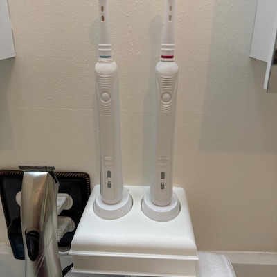 Electric Toothbrush Holder, Oral B, 2 Charging Slots, Organizer, Outlet ...