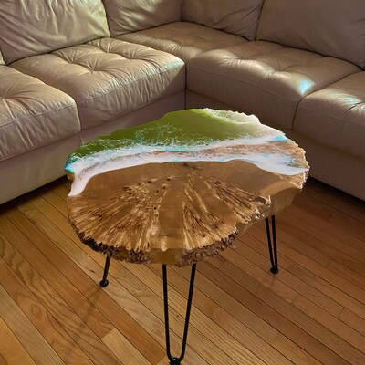 Live Edge Epoxy Desk Epoxy Resin Computer Desk Custom Maple - Etsy