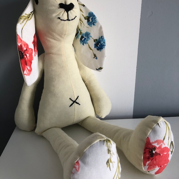 Rabbit Sewing Pattern Pdf for Instant Download, Bunny Rabbit Diy ...