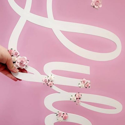 Flower Letters, Nursery Name Sign, Flower Wall Art, Flower Letter Name ...