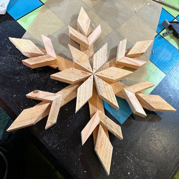 Both Plans! 3 and 2 Large Snowflakes (16") From One Picket, One Picket Snowflakes, Christmas ...