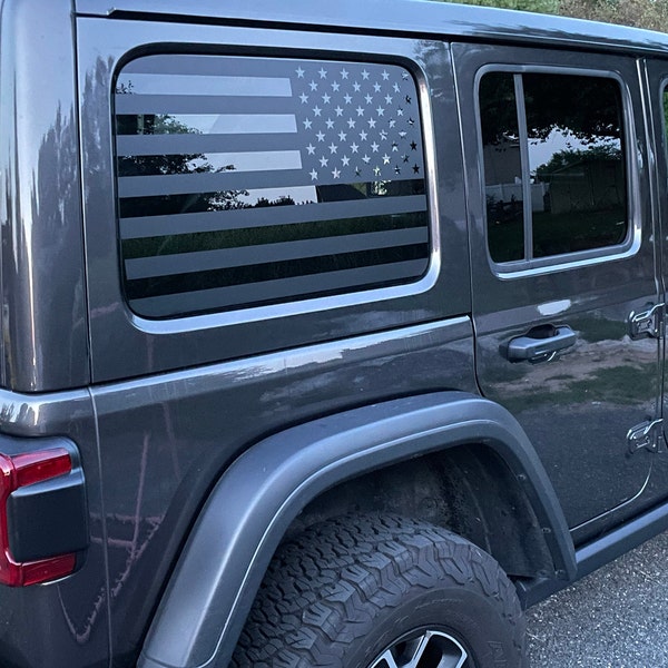 American Flag Rear Window Decals Fit Jeep Wrangler Unlimited Jk Jku Jl ...