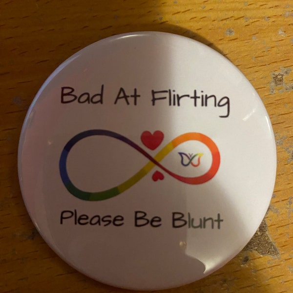 Neurodivergent Lapel Pin - ADHD Symbol, Honest Flirting Message - Etsy