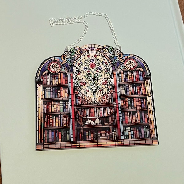 Acrylic Library Window Hanging: Book Lover Home Decor - Etsy