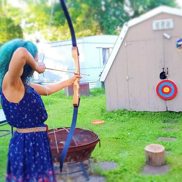 Training Arrows Set for Best Traditional Archery - Wooden Arrows With White Feather Fletching ...