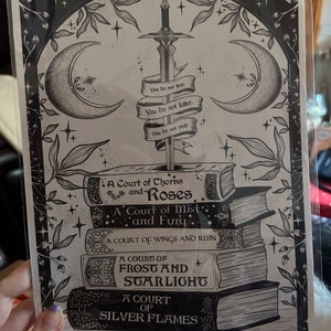 Tolkien Inspired Hand Drawn Book Stack Illustration Print // Lotr ...