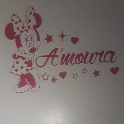Minnie Mouse Wall Decal Name Vinyl Decals Sticker Custom Name Decals ...