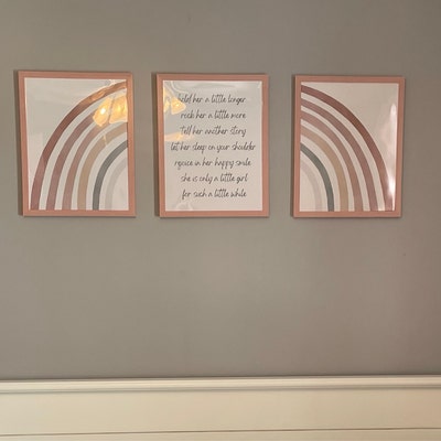 Baby Poem Wall Art, Hold Her a Little Longer Poem, Baby Girl Nursery ...