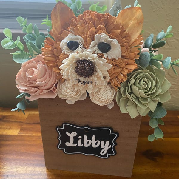 FLOWER DOG] Custom Dog Bouquet] Puppy Flower] Flower Dog Custom Order ...