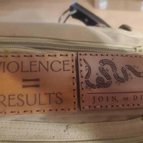 Leather Patch | Join or Die Patch | Morale Patch | Military | Airsoft ...