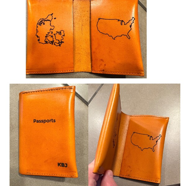 Double Passport Wallet, United States of America Citizenship Gift ...