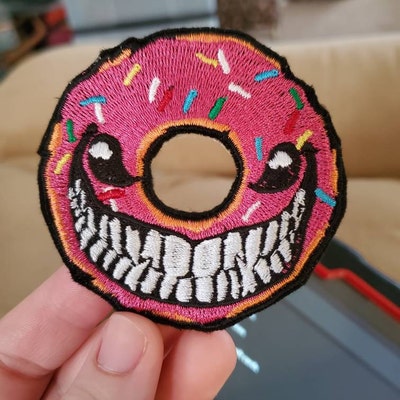 Donut Patch Iron on Embroidered Patch With Velcro Donuts Stich - Etsy