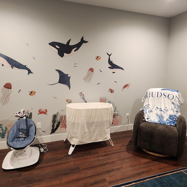 Airplane Wallpaper, Watercolor Cartoon Village, Peel and Stick Nursery ...