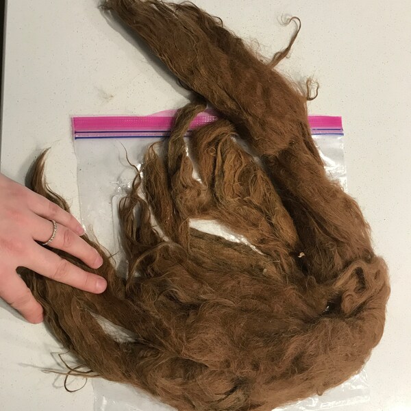 Rainbow-mix Suri Alpaca Fleece and Hand-dyed Suri Locks Spinning and ...