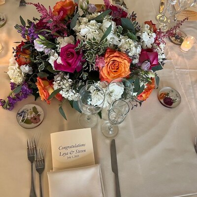 Pressed Flower Place Card/favor/wedding Placecards/floral Resin/wedding ...