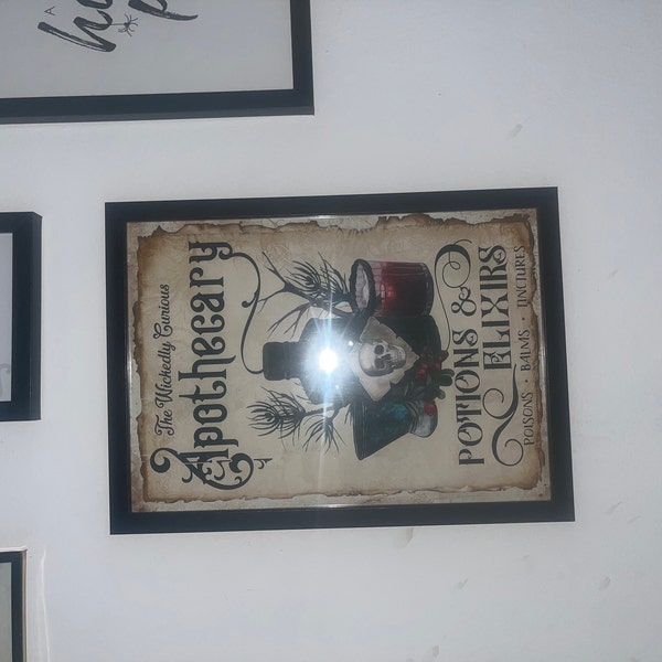 Halloween Apothecary Sign, Vintage Halloween, Potions & Elixirs Print ...