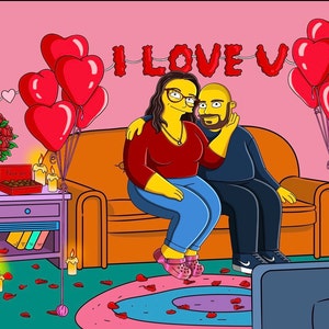 Custom Simpsons Portrait From Your Photo Personalized Family Digital ...