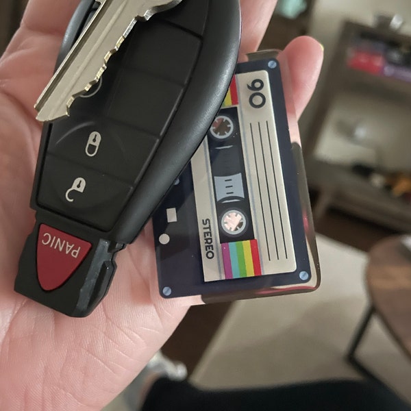 Vintage VHS Tape Sleeve Rubber Keychain Charm - Etsy