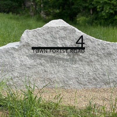 Custom Metal Address Sign for Rock Personalized Custom Address Modern ...