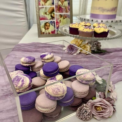 6 Pack Blue Raspberry French Macarons - Etsy