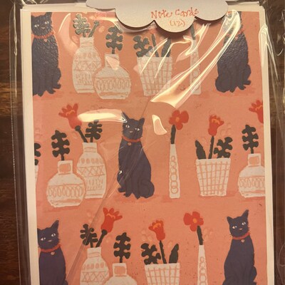 Waterfront Note Cards With Envelopes, Hand Stamped, Set of 6, Mountain ...