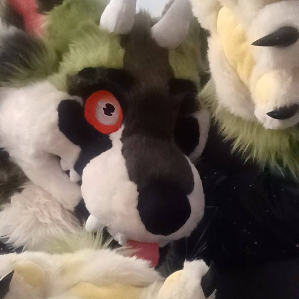 Furry Fursuit Moving Jaw Pointed Eye Head Base (kemono Series) 3D PLA ...