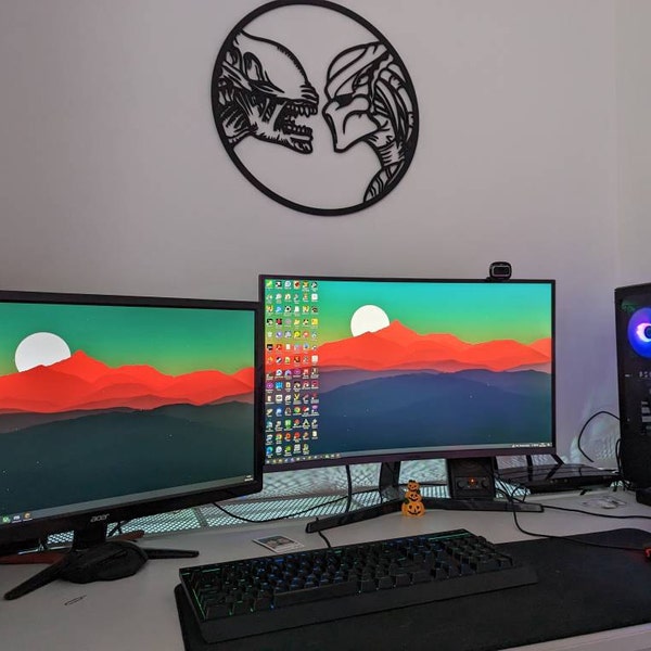 Alien Predator Art , Alien and Predator Wood Wall Decor , Predator ...