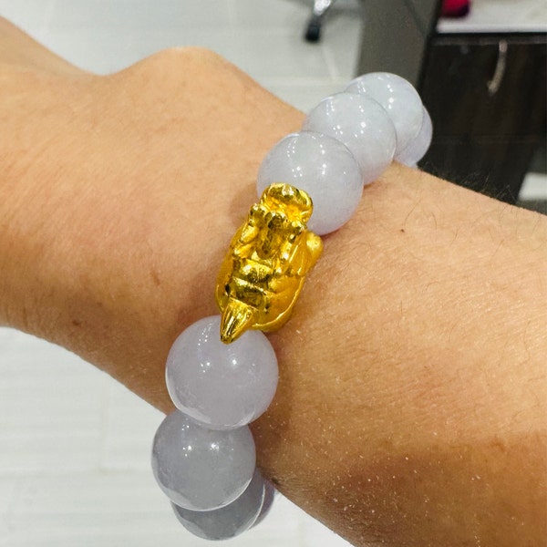 Vintage Pure 24K 9999 Gold Dragon Turtle Charm Bead Pendant Make for ...