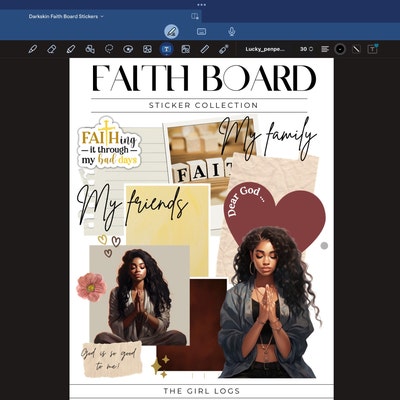 Manifest Goodnotes Stickers, Self Care Stickers Digital Manifestation ...